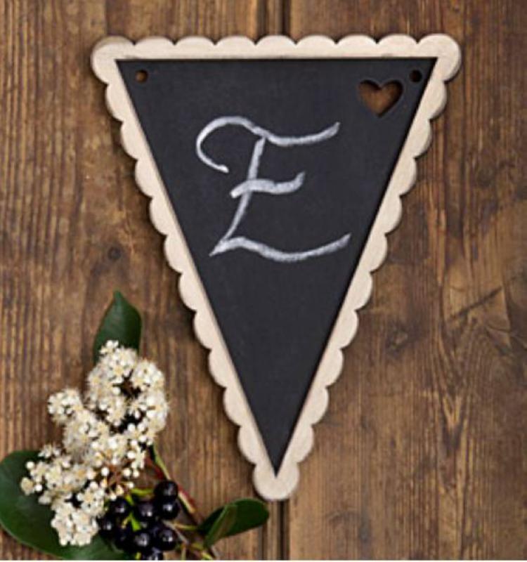 Wedding Timber Bunting Flags - DIY Message x 5 - Wedding Wish
