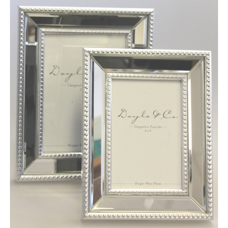 Wedding Double Edge Bead Mirror Frame 5x7" - Wedding Wish