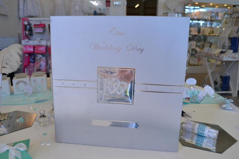 Wedding Deluxe Silver Photo Album with Double Hearts - Wedding Wish