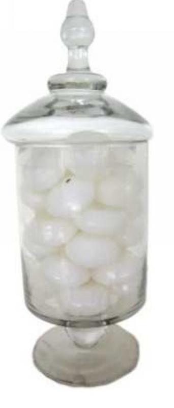 Wedding Clear Glass Cylinder Container with Lid - 40cm - Wedding Wish