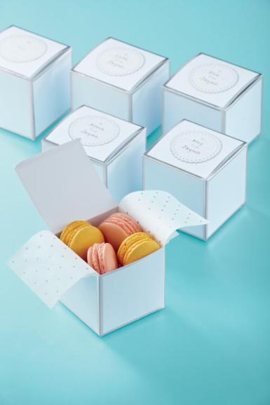 Wedding Doily Lace Box with Silver edge and Ribbon - Wedding Wish