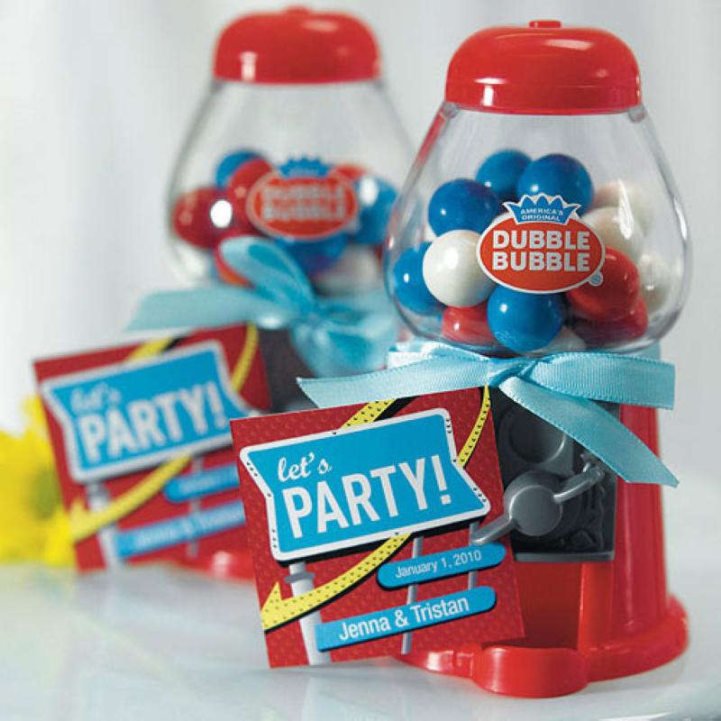 Wedding Mini Classic Red Gumball Dispenser - Wedding Wish
