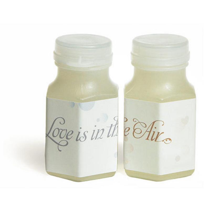 Wedding "Love is in the Air" Bubble Stickers with Peel-off Back Silver ...