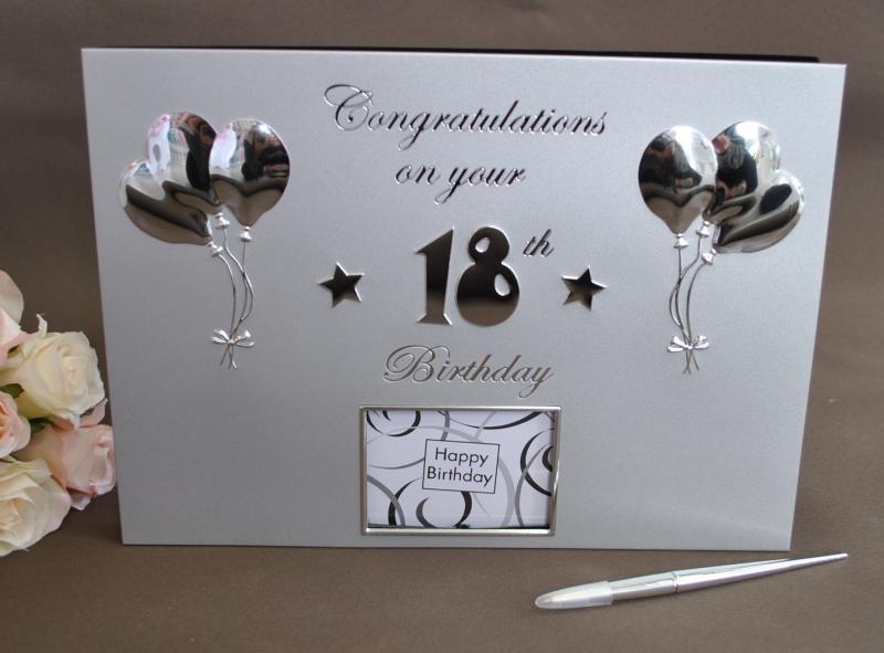 Wedding 18th Birthday Silver Guest and Memories Book - Wedding Wish