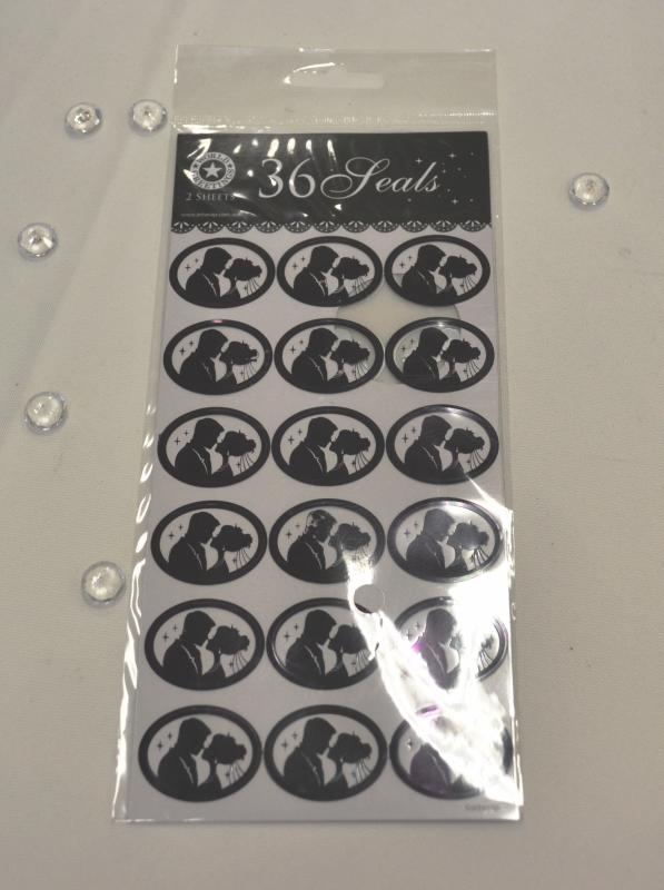 Wedding Envelope Seals - Bride and Groom - Wedding Wish